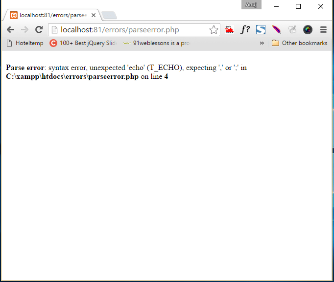 Types Of Errors In PHP PHPGurukul